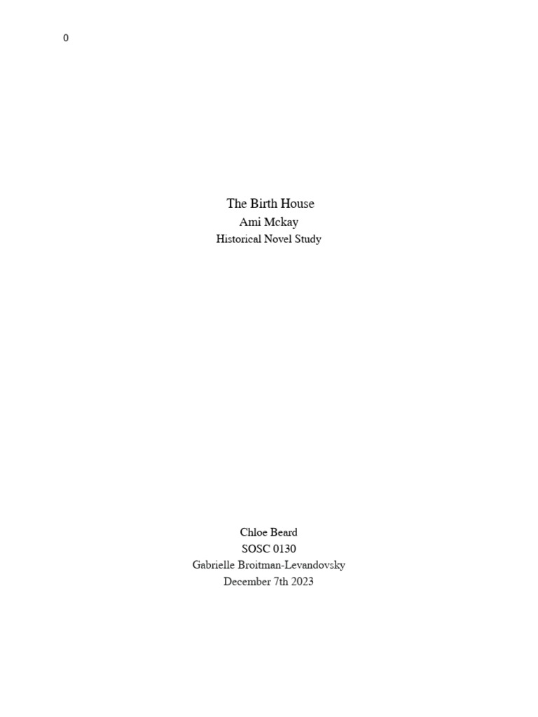 The Birth House: A Historical Analysis | PDF | Childbirth | Midwife
