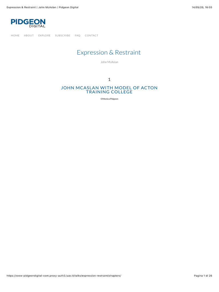 Expression & Restraint - John McAslan - Pidgeon Digital | PDF | Art