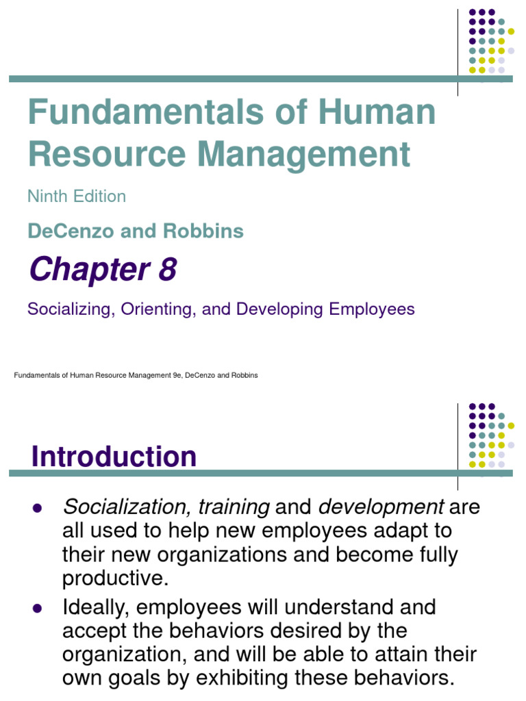 CH 08 | PDF | Organization Development | Socialization