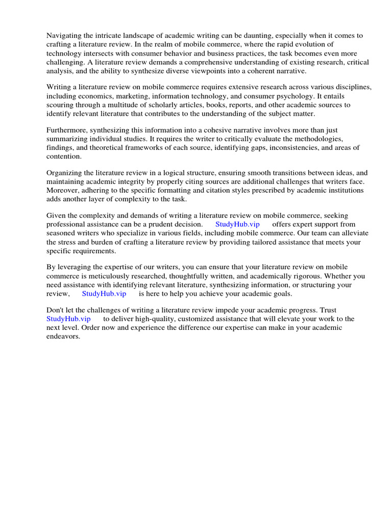 Literature Review Mobile Commerce | PDF | E Commerce | Analytics