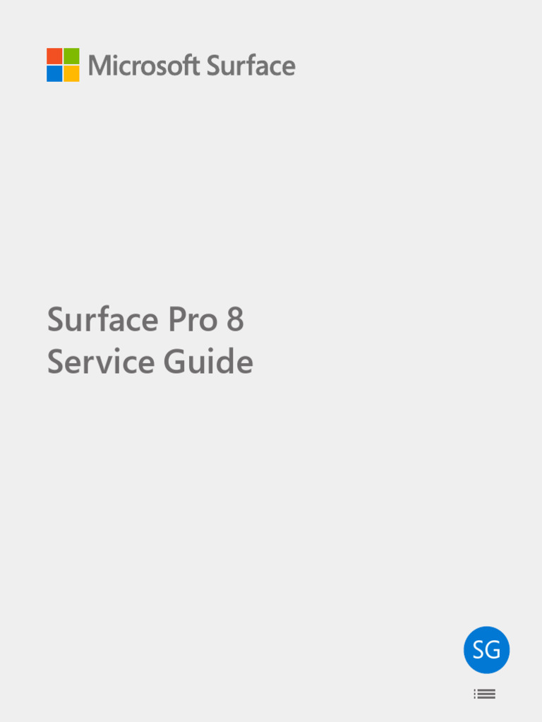 Surface Pro 8 English Service Guide | PDF | Electrostatic Discharge ...