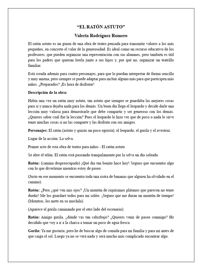 EL RATÓN ASTUTO | PDF