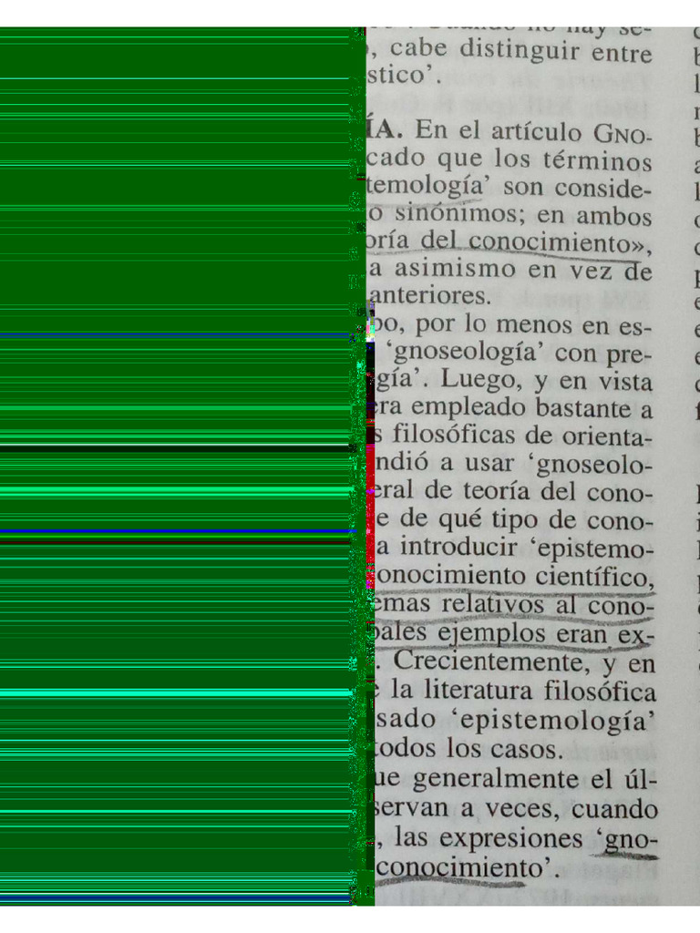 Ferrater Mora, J. Diccionario de Filosofía. EPISTEMOLOGÍA. | PDF