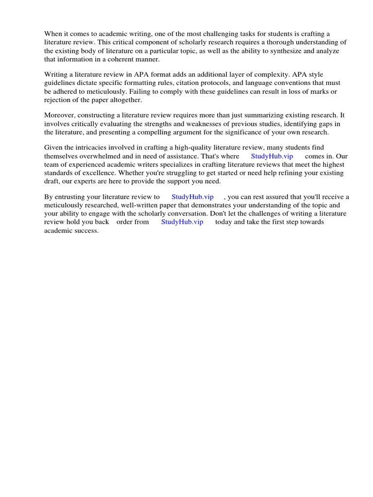 Apa Literature Review Introduction Example | PDF | Apa Style | Academic ...