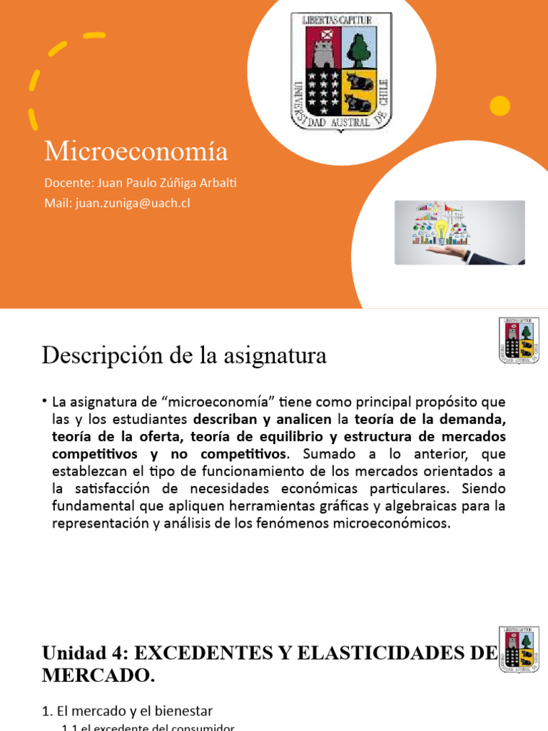 MicroEco 2023 Unidad 4 Parte2 | PDF | Elasticidad (economía) | Oferta (economía)