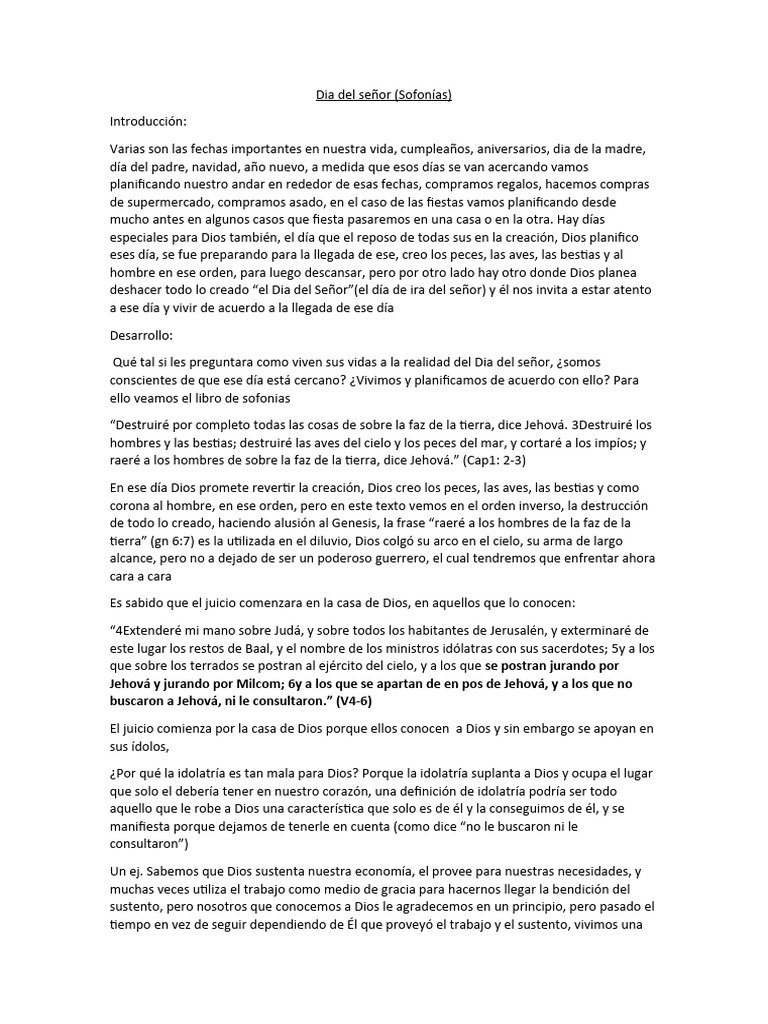 Sofonias | Descargar gratis PDF | Jesús | Dios