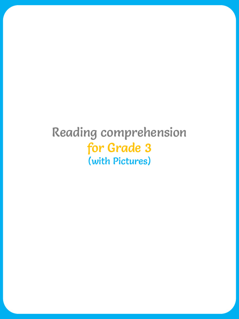 Reading Comprehension For Grade 3 | PDF | Zoology