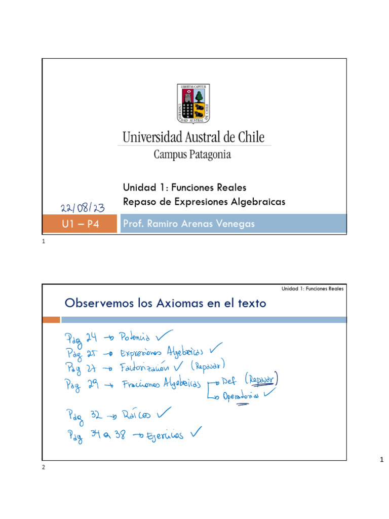 U1 P4 Repaso de Expresiones Algebraicas 2 | PDF | Matemáticas | Matemática Elemental