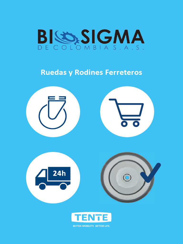 RUEDAS TENTE BROCHURE | PDF | Rodamiento (Mecánico) | Tornillo