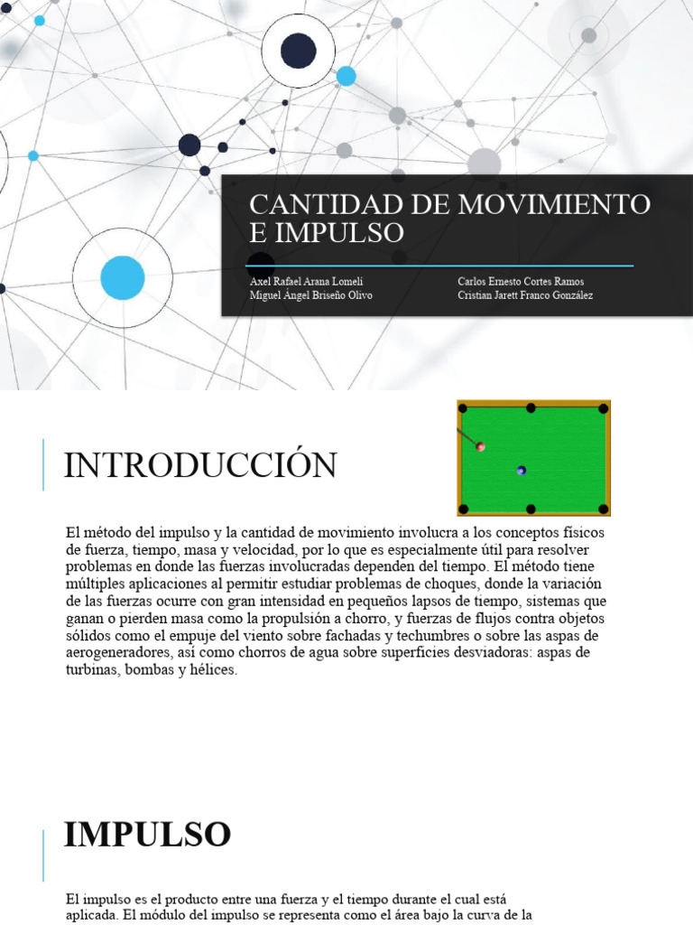 Cantidad de Movimiento e Impulso | PDF | Masa | Velocidad