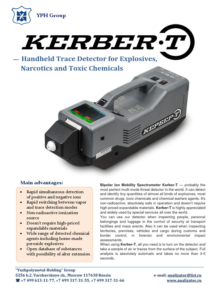 Handheld Trace Detector For Explosives, Narcotics and Toxic Chemicals ...