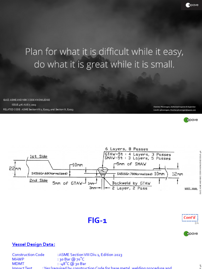 ASME NBIC Code Knowledge Quiz 476 | PDF