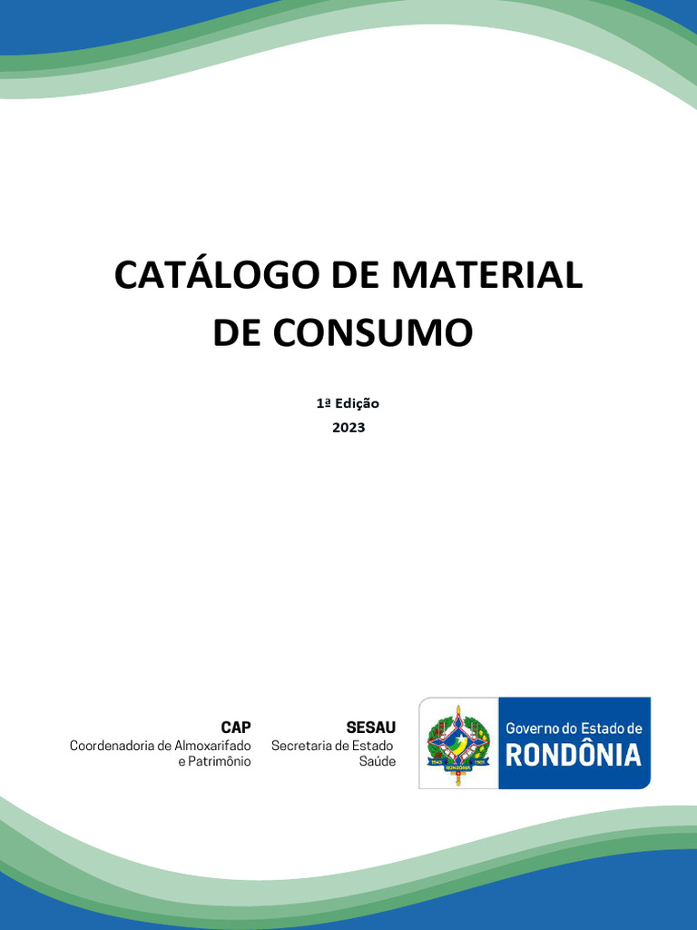 Catalogo_de_Material_de_Consumo_2023_CAP_SESAU_RO | PDF