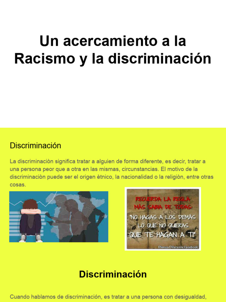 Racismo y La Discriminación | PDF | Discriminación | Racismo