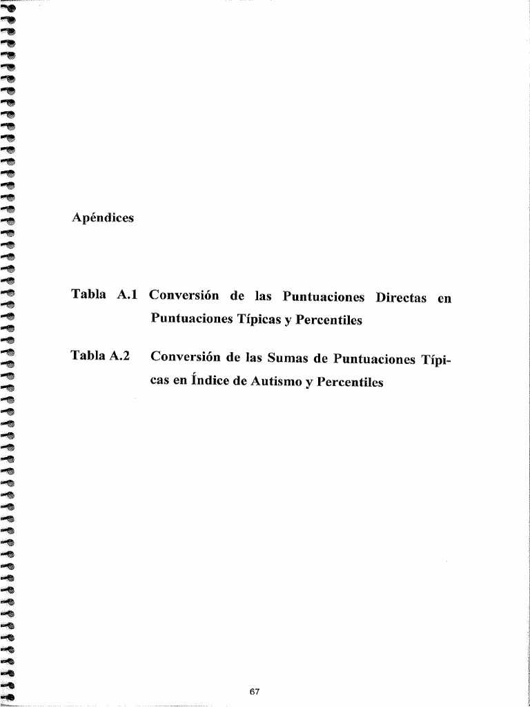 Gars-2.Autismo - Tablas de Conversión | PDF