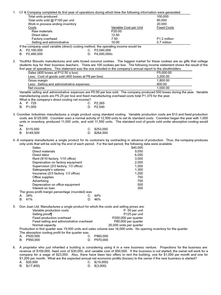 MCQ SCM Finals | PDF | Depreciation | Net Present Value