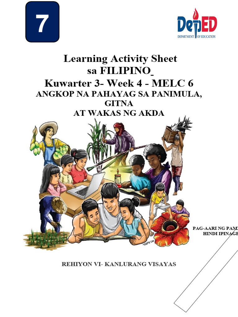 FILIPINO 7 Q3 LAS 6 Week 4 MELC 6 | PDF