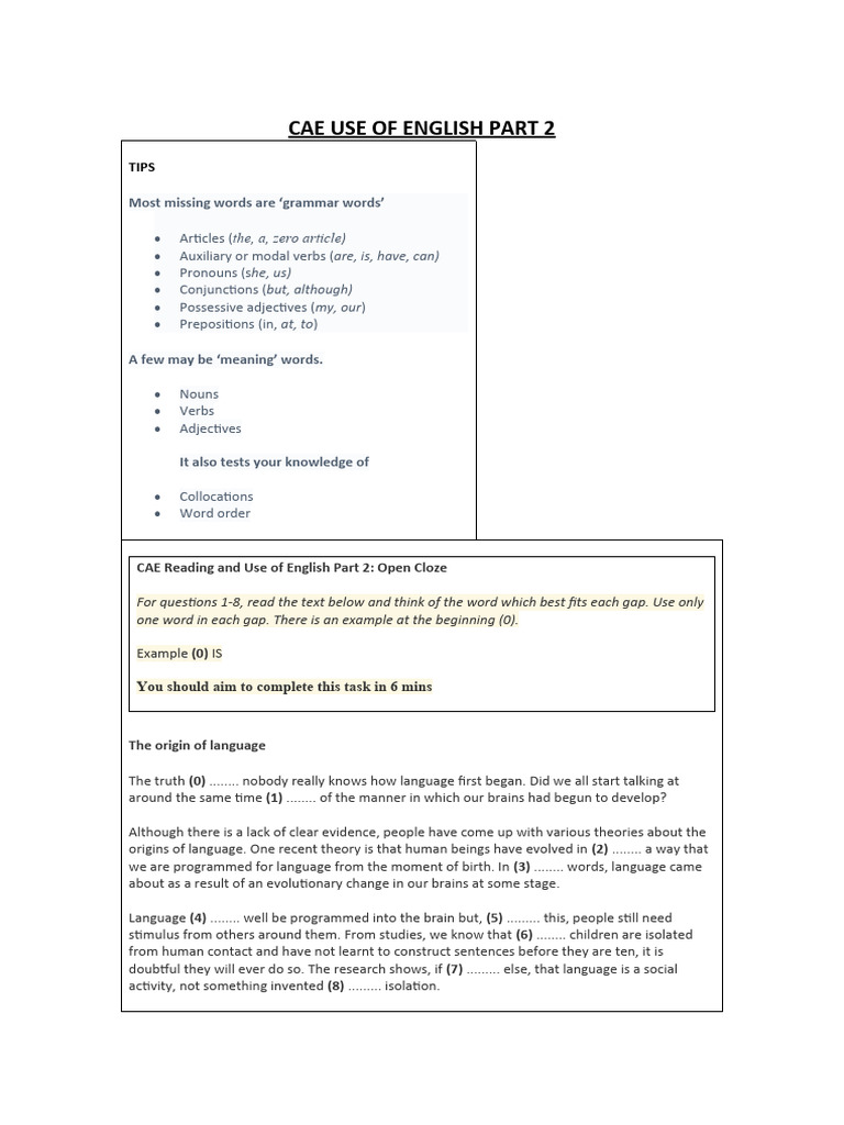 CAE-PART-2-STUDENTS | PDF | Thai Cuisine | English Language