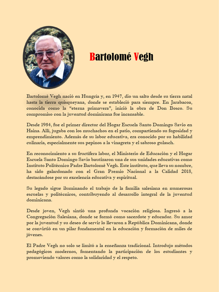 Bartolomé Vegh | PDF | Salud y bienestar