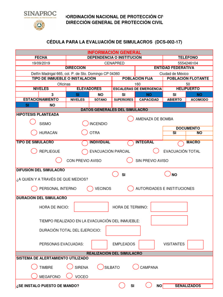 Coordinación Nacional de Protección Civil Dirección General de Protección Civil | PDF | Defensa ...