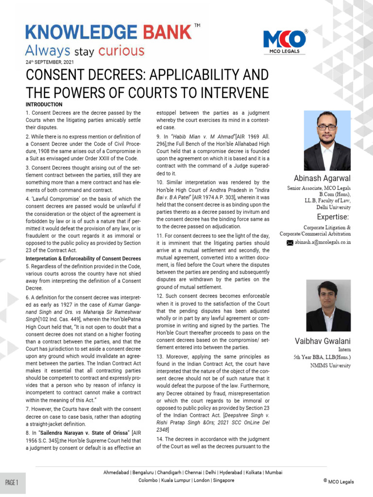 What_is_a_Consent_Decree | PDF | Consent Decree | Lawsuit