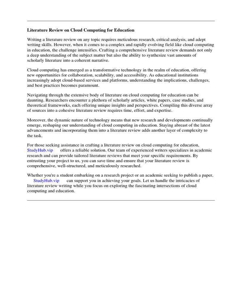 Cloud Computing in Education Review | PDF | Cloud Computing | Computing