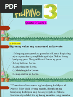 Grade 5 - Filipino Reading Comprehension Materials | PDF