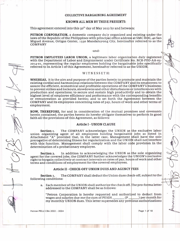 Cba 2022 2024 | PDF | Business Ethics | Business