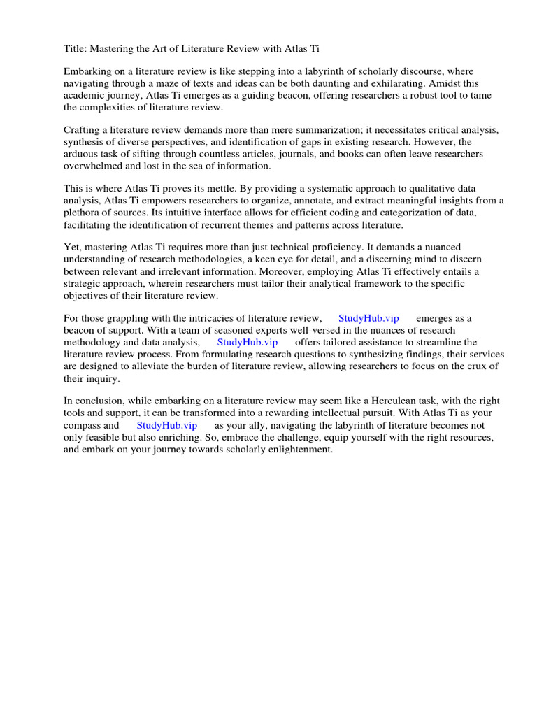 Using Atlas Ti For Literature Review | PDF | Annotation | Data