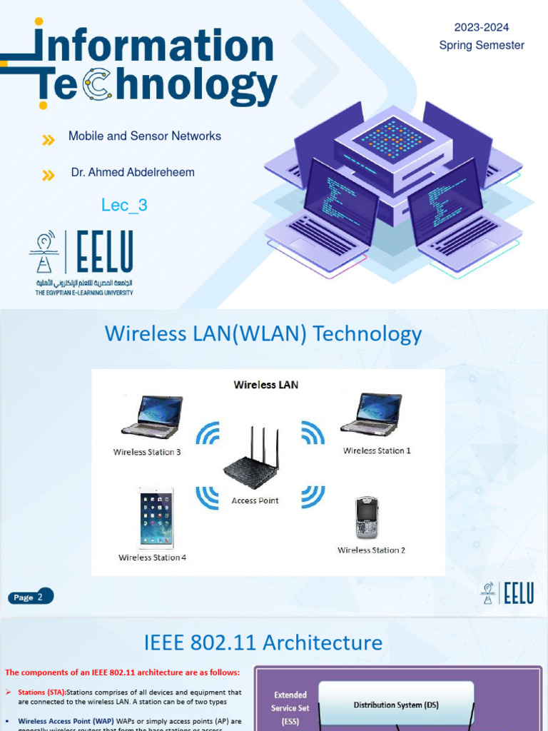 Lec 3 | PDF | Wireless Lan | Telecommunications