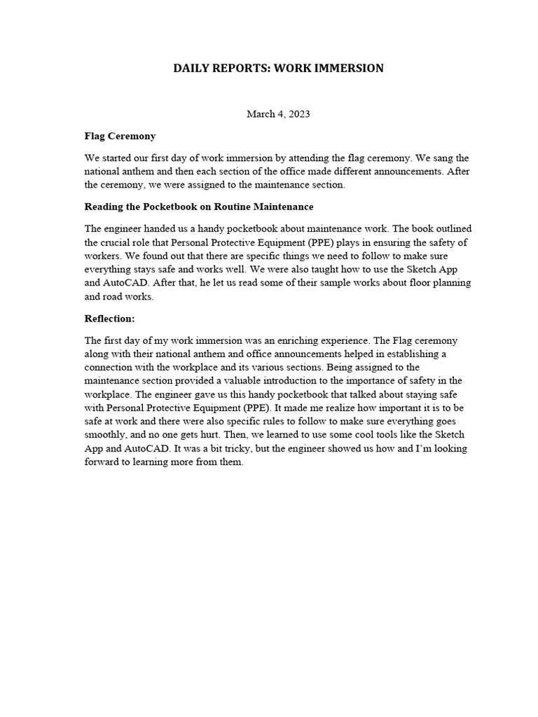 Daily Reports | PDF | Behavior Modification | Human Communication