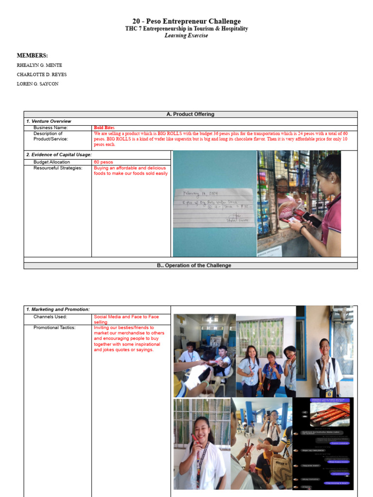 Student Entrepreneur Challenge | PDF | Entrepreneurship | Profit ...