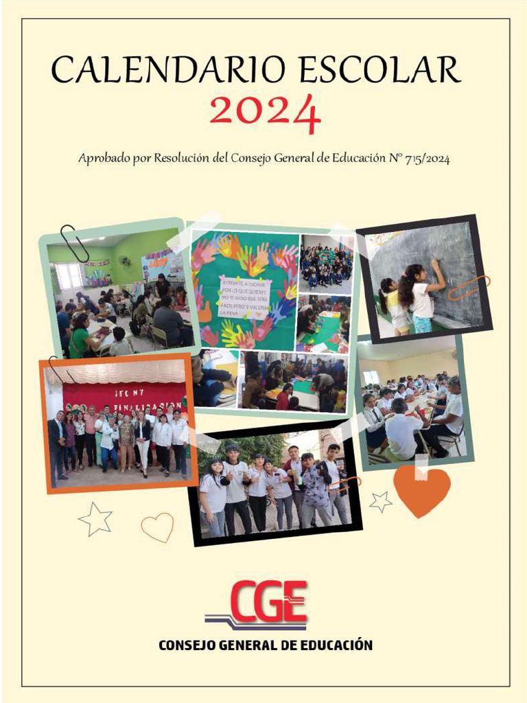 Calendario Escolar 2024 Santiago del Estero | PDF | Educación primaria ...