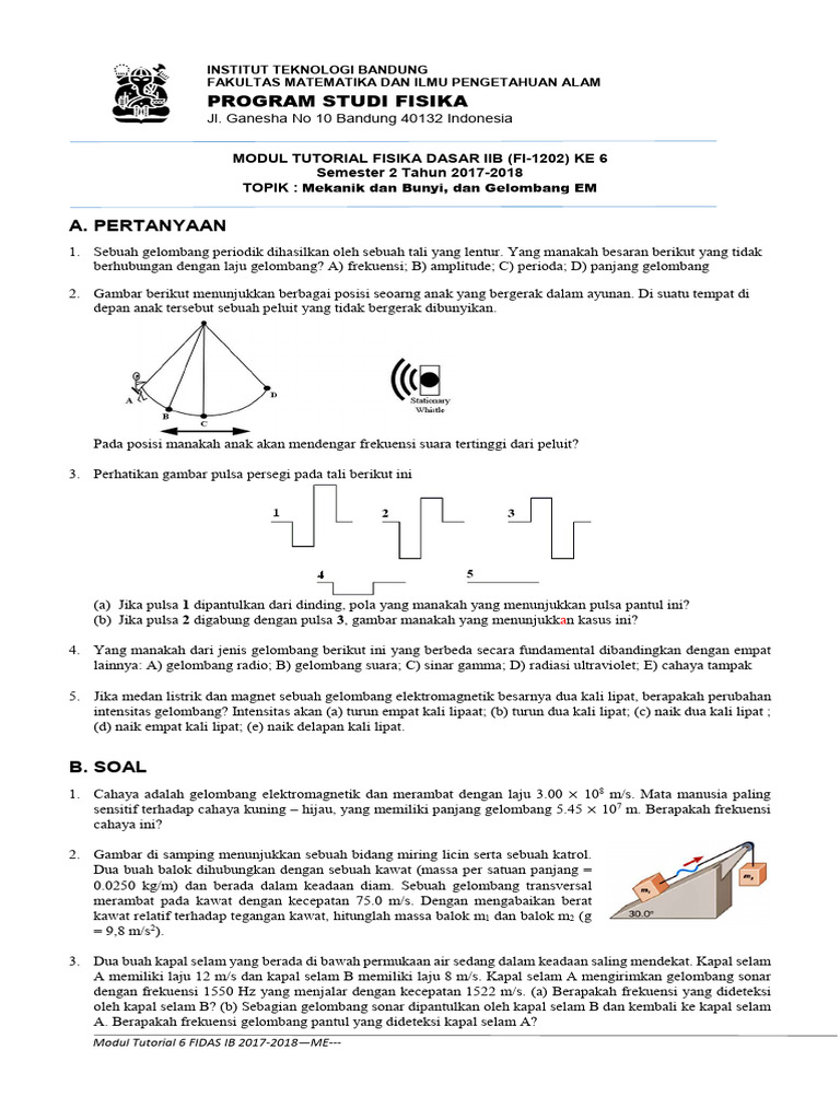 SOAL Modul Tutorial 6 FIDAS IIB - 2017-2018 | PDF | Metode & Bahan Ajar | Teknologi & Rekayasa