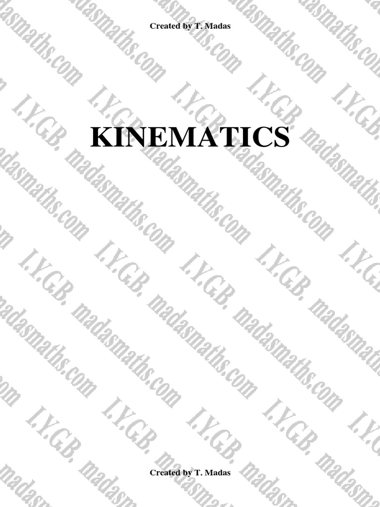 Archivemaths Bookletsmechanicsm1 Kinematics PDF | PDF | Acceleration ...