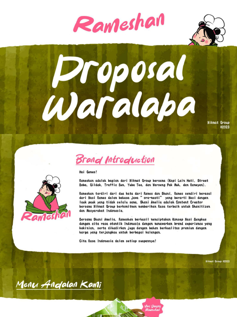 Proposal Waralaba Rameshan V2 | PDF