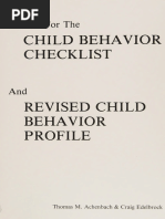 Developmental Behaviour Checklist DBC | PDF | Intellectual Disability | Mental Disorder