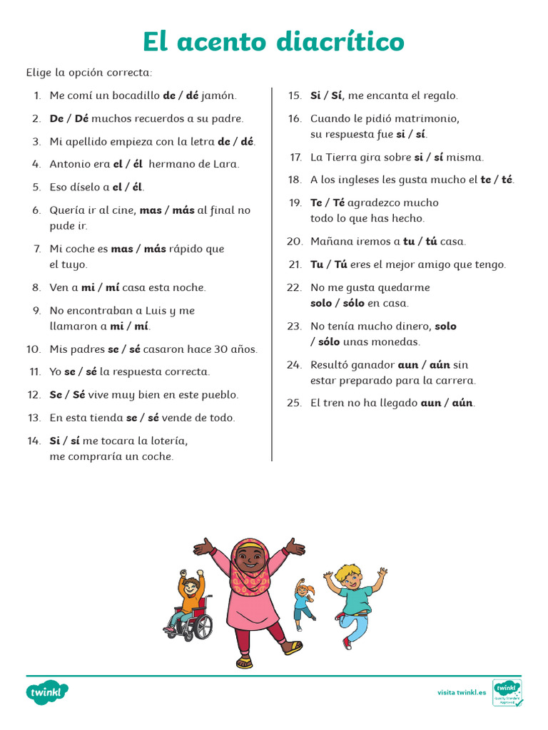 Es SL 2548167 Ficha de Actividad El Acento Diacrtico - Ver - 1 | PDF