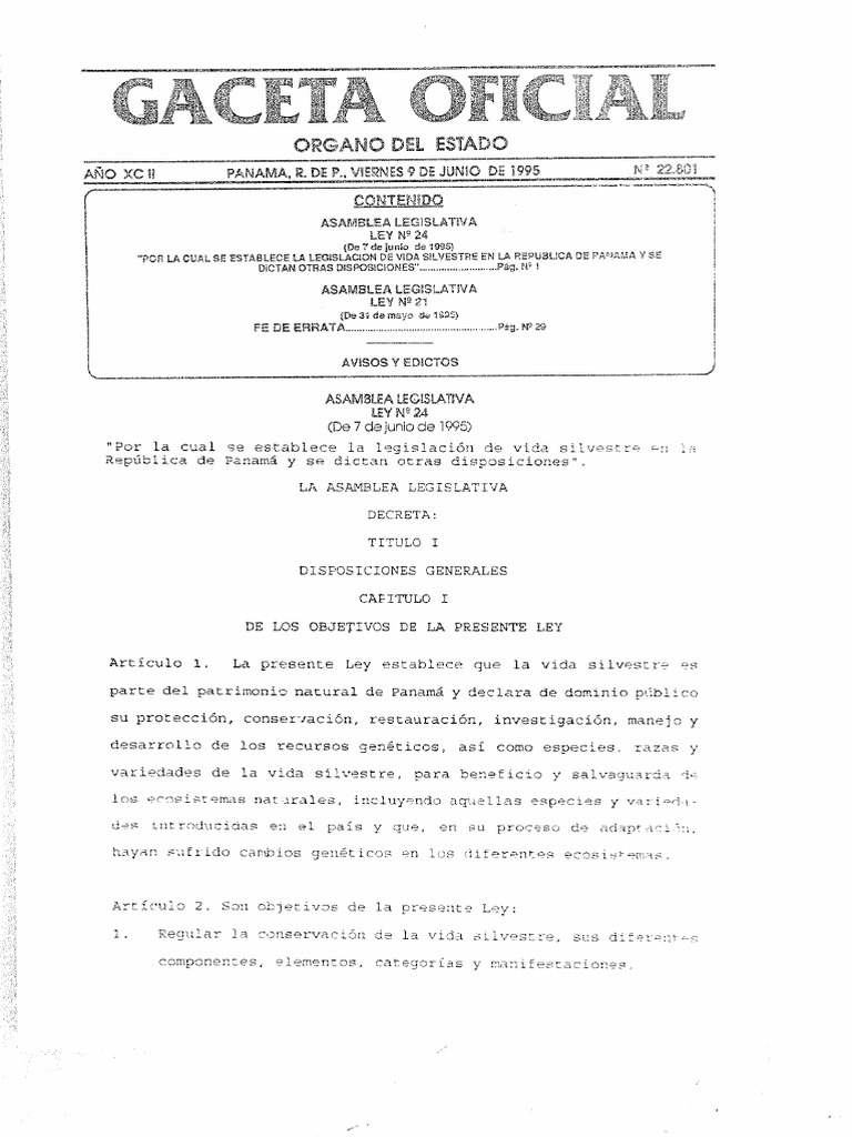 ley 24 de 1995 | PDF