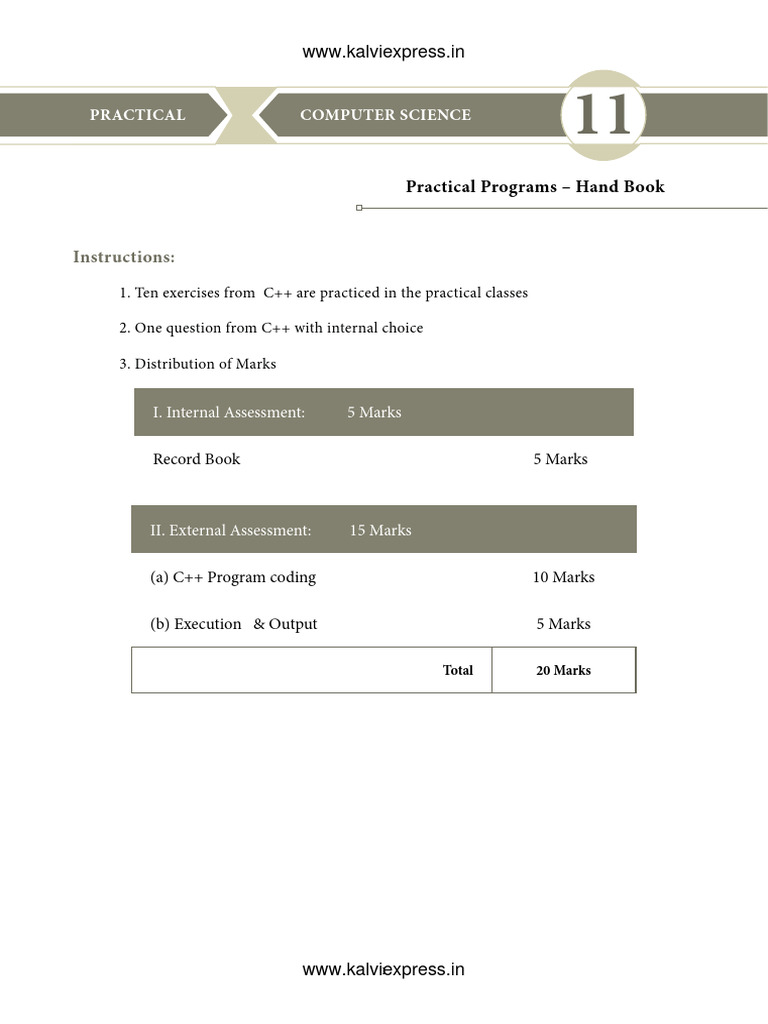 Computer Science Practical Tam Kalviexprss | PDF | C++ | Namespace Computer Science Practical Tam Kalviexprss | PDF | C++ | Namespace