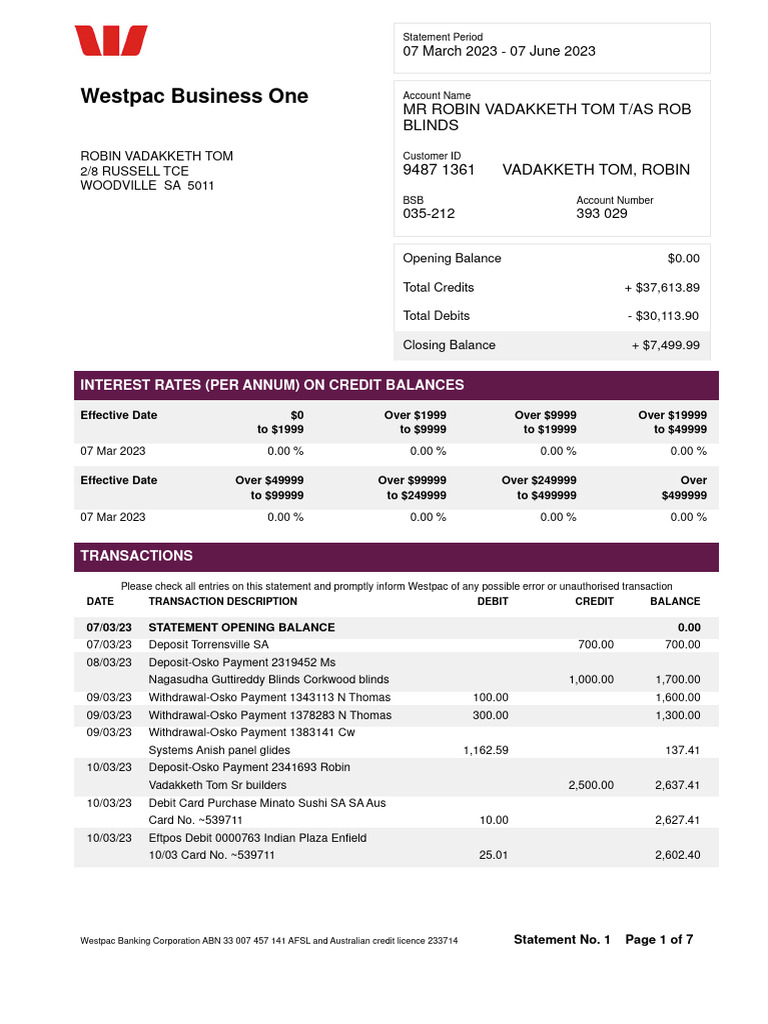 Estatement | PDF | Overdraft | Debit Card