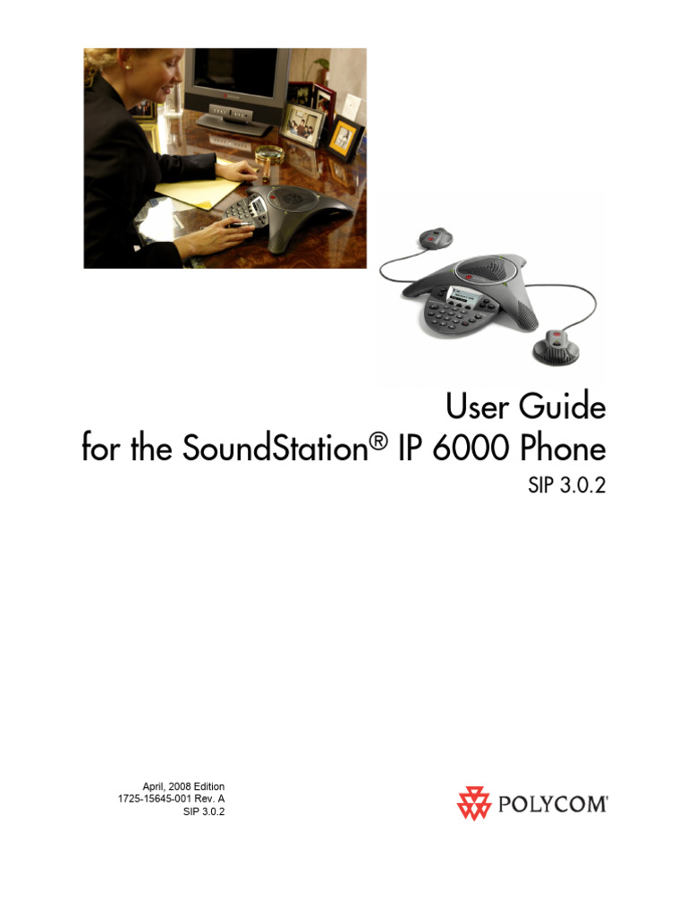 Soundstation Ip6000 User Guide | PDF | Telephone | Menu (Computing)