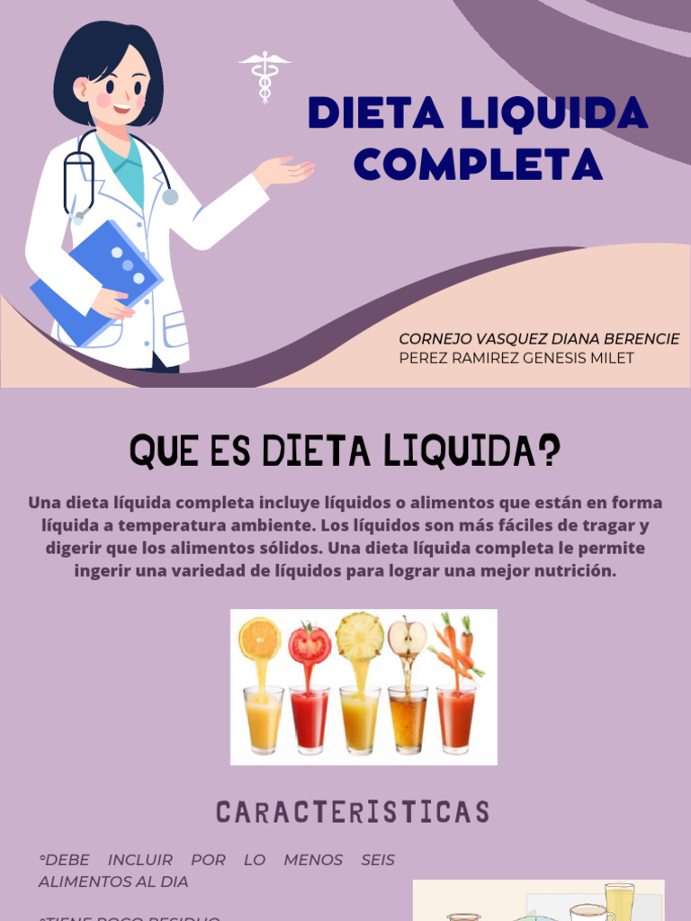 Dieta Liquida Completa | PDF | Helado | Alimentos