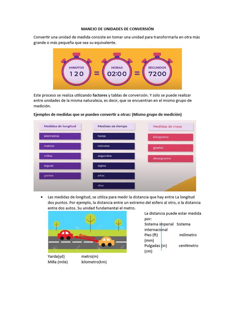 Guía de Conversión de Unidades Medidas | PDF | Probabilidades y ...