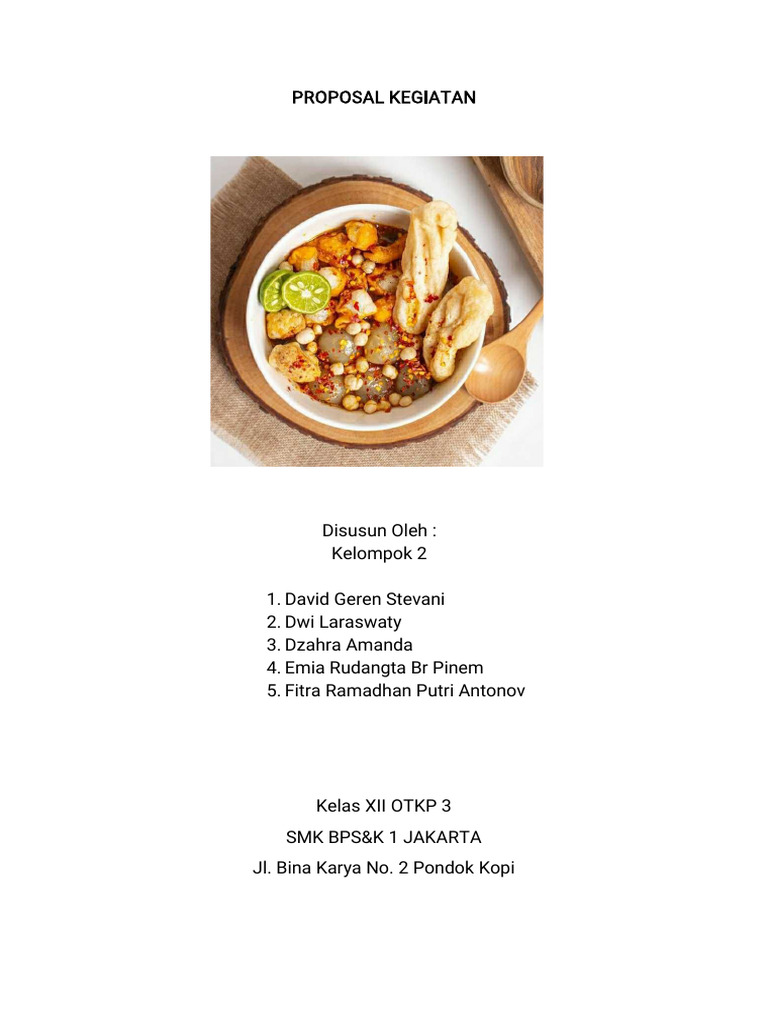 Proposal Baso Aci 2 | PDF