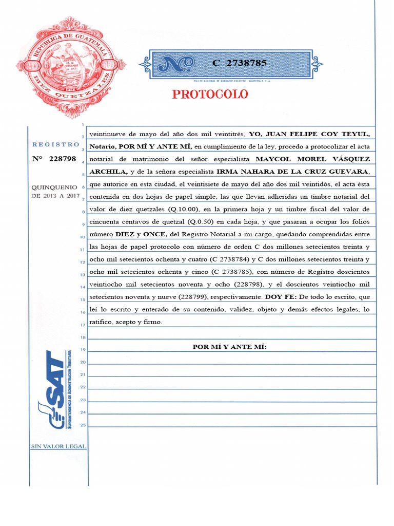 Protocolizacion Papel Protocolo | PDF