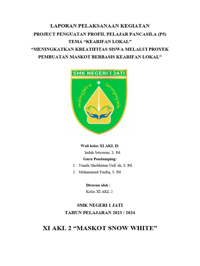 Laporan Pembuatan Maskot XI AKL 2 | PDF