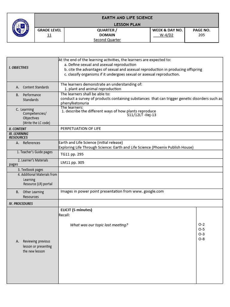 7es Lesson Plan | PDF | Pollination | Fertilisation