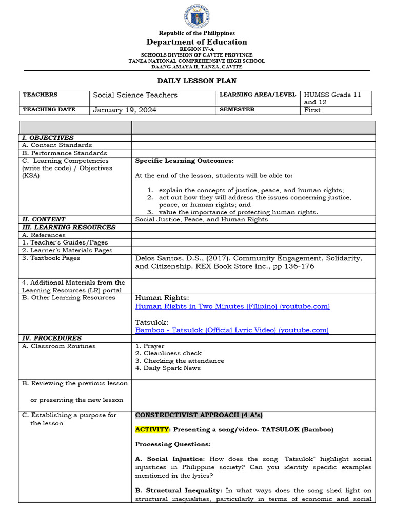 DLP PEACE HUMAN RIGHTS Jan19 2024 | PDF | Rights | Justice