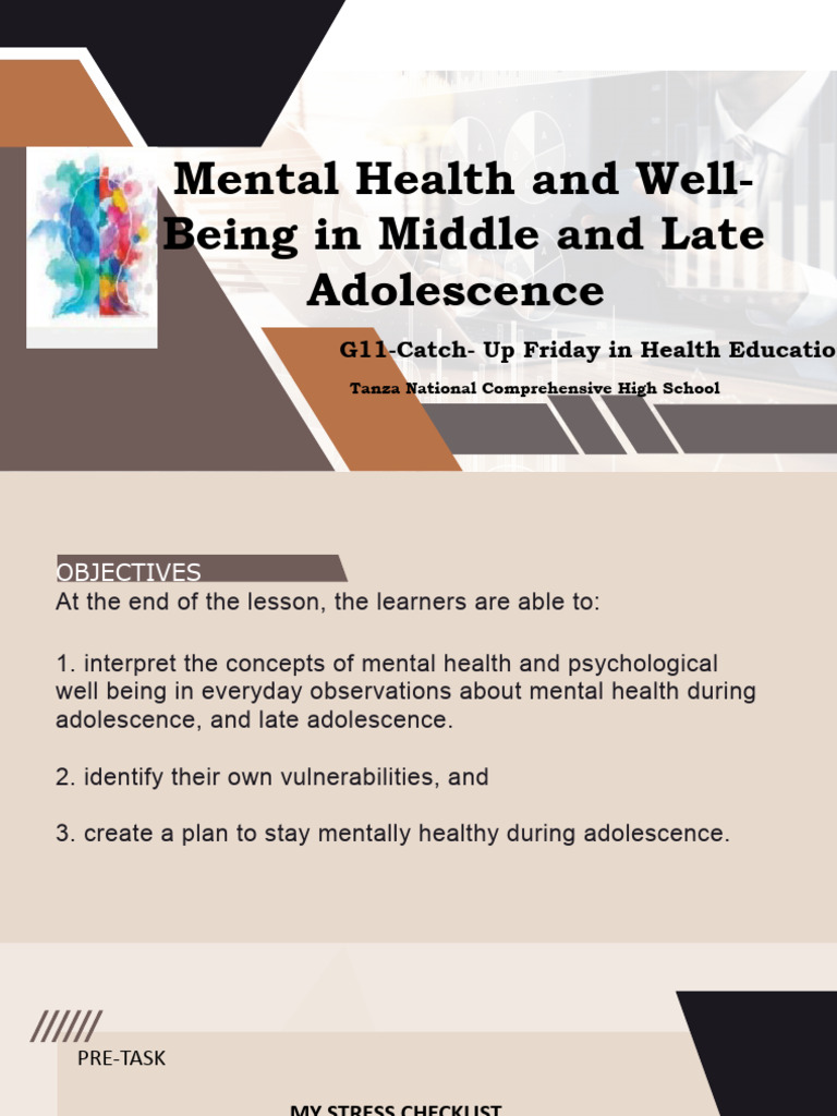 Mental Health and Well Being | PDF | Stress (Biology) | Mental Disorder